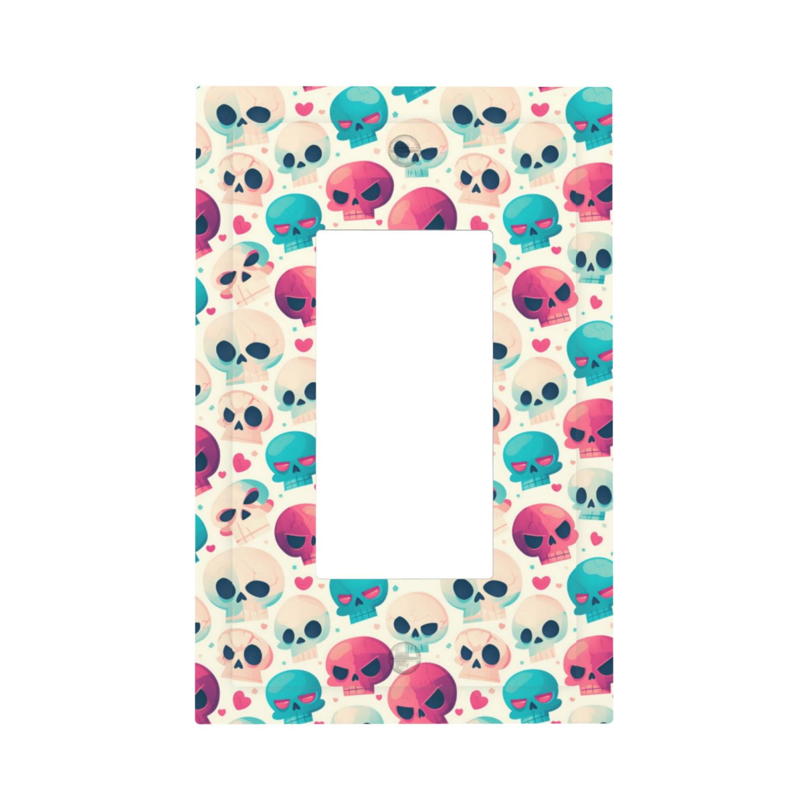 KLL heart Skull cute Pattern Electrical Outlet Covers, 3" x 5" 1 Pack ...