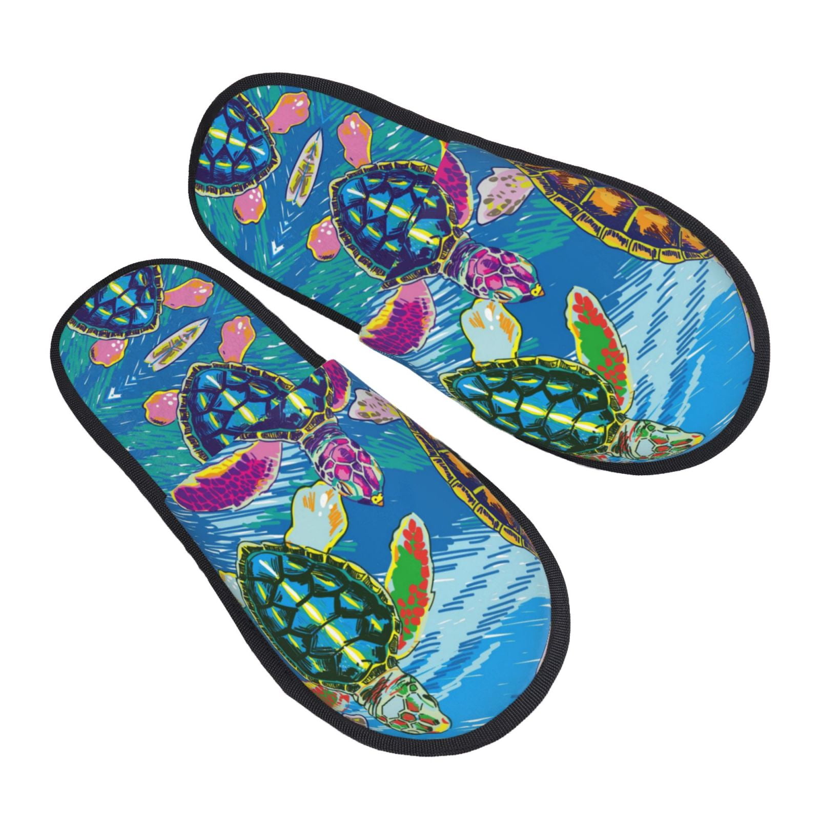 KLL little Sea Turtles Slippers For Women Men House Slip On Indoor ...