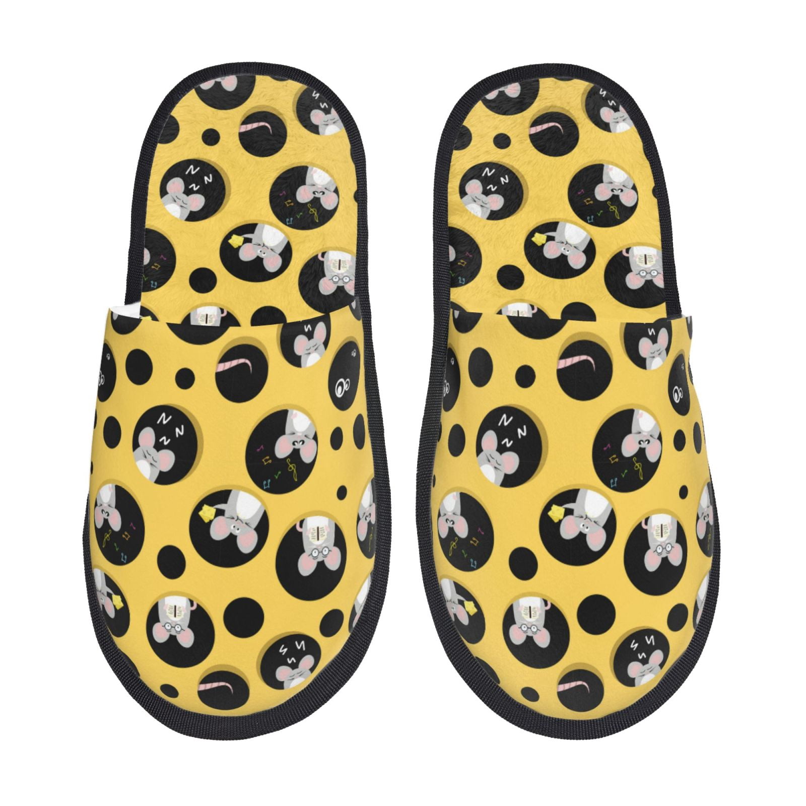 KLL mouse live in cheese home Slippers for Women Men House Slip on ...