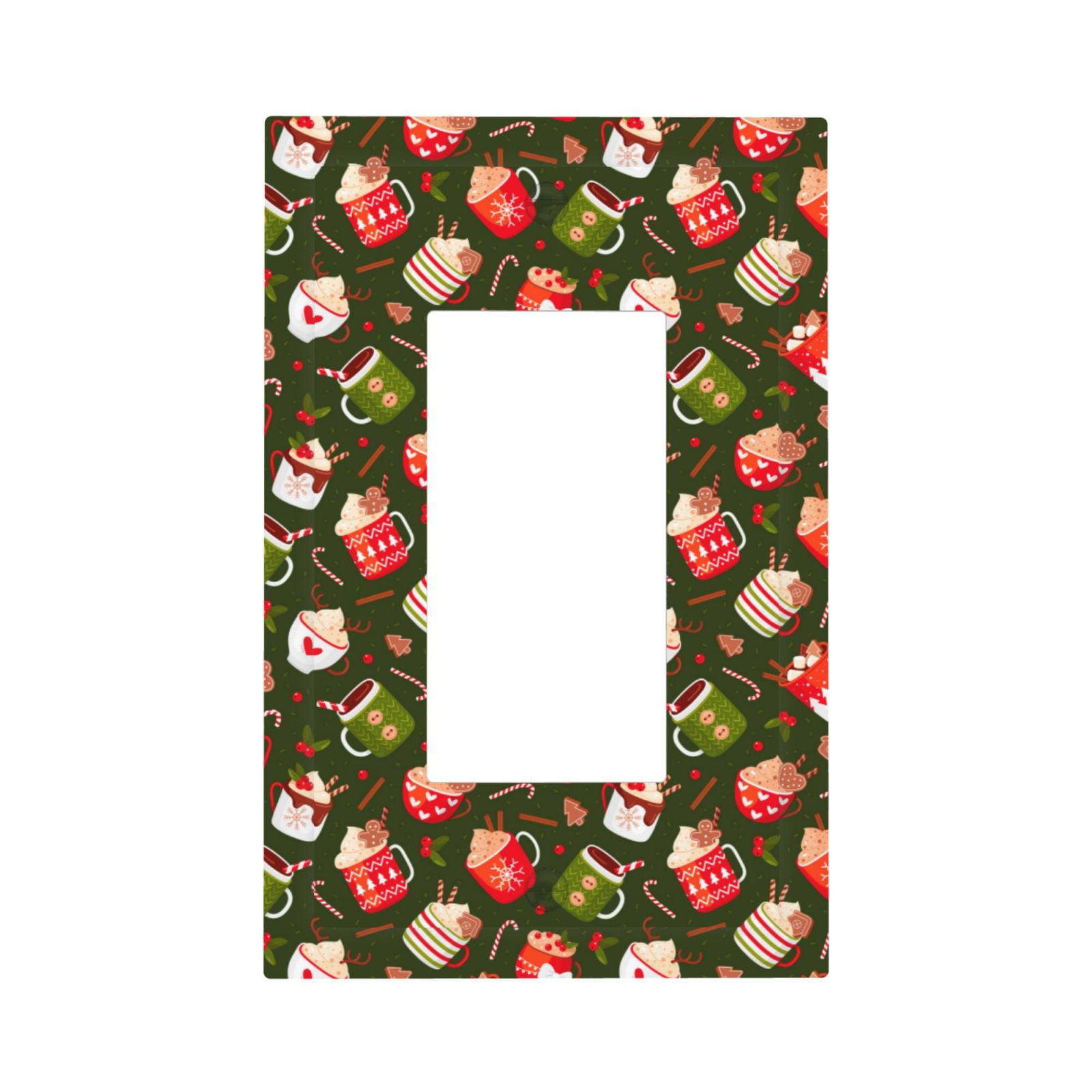 KLL red green coffee cup Pattern Electrical Outlet Covers, 3" x 5" 1 ...