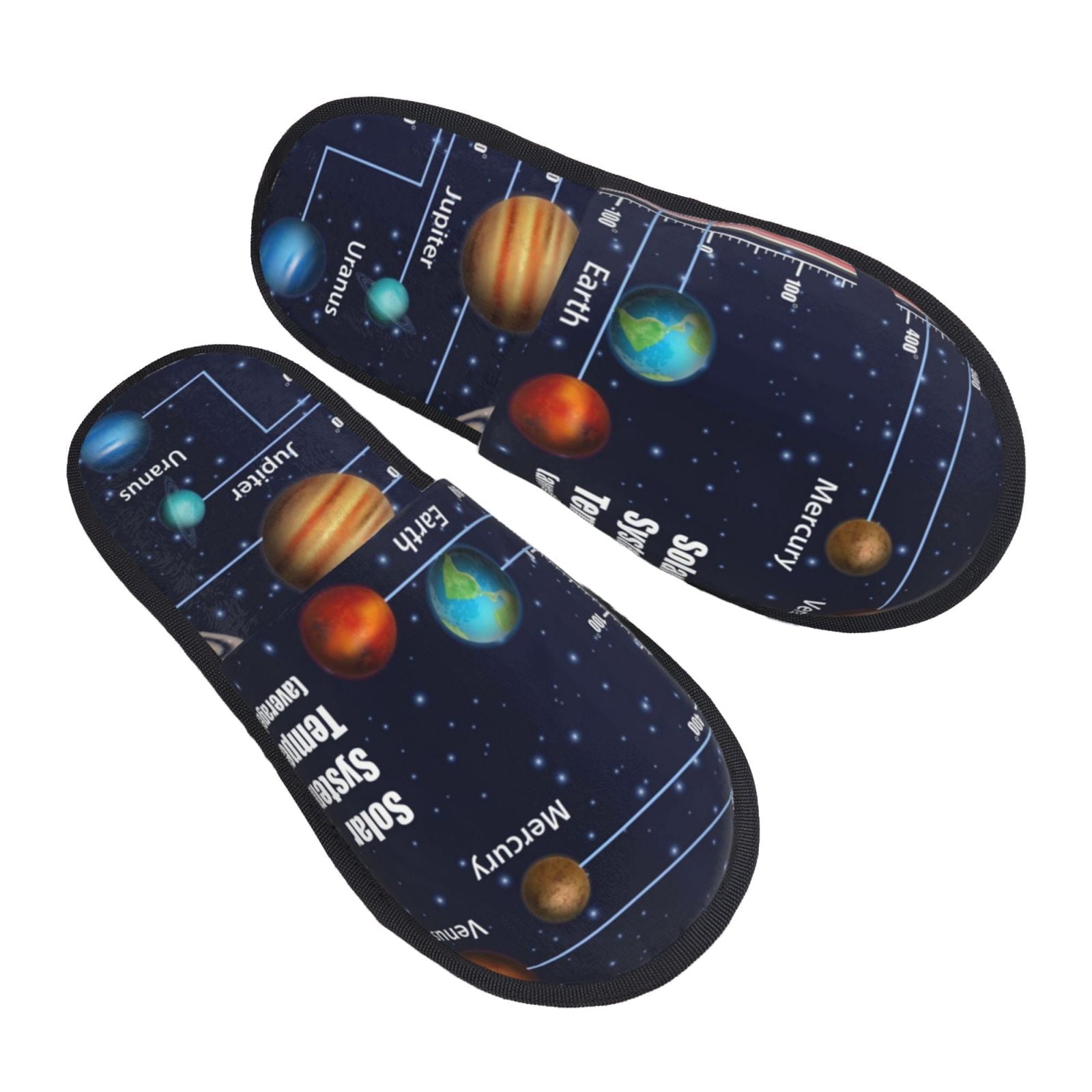 KLL solar System Temperatures Diagram Slippers For Women Men House Slip ...