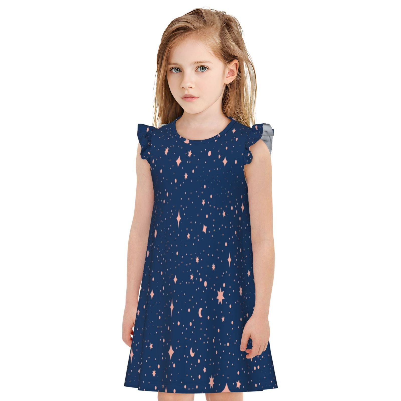 KLL star night sky Print Girls Nightgowns Pajamas for Girl Sleepwear ...