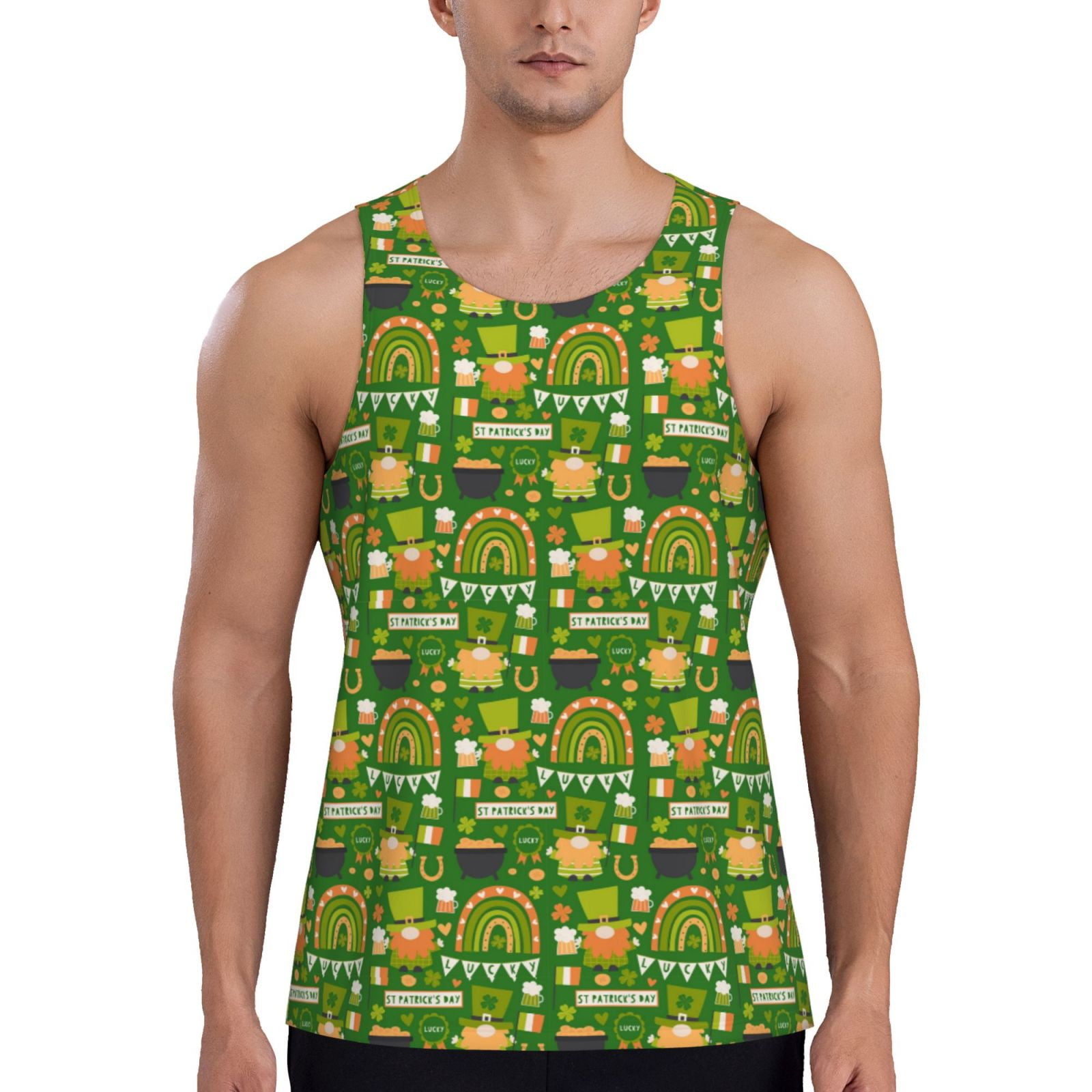 KLL traditional Irish colours Print Men's Muscle Gym Workout Stringer ...