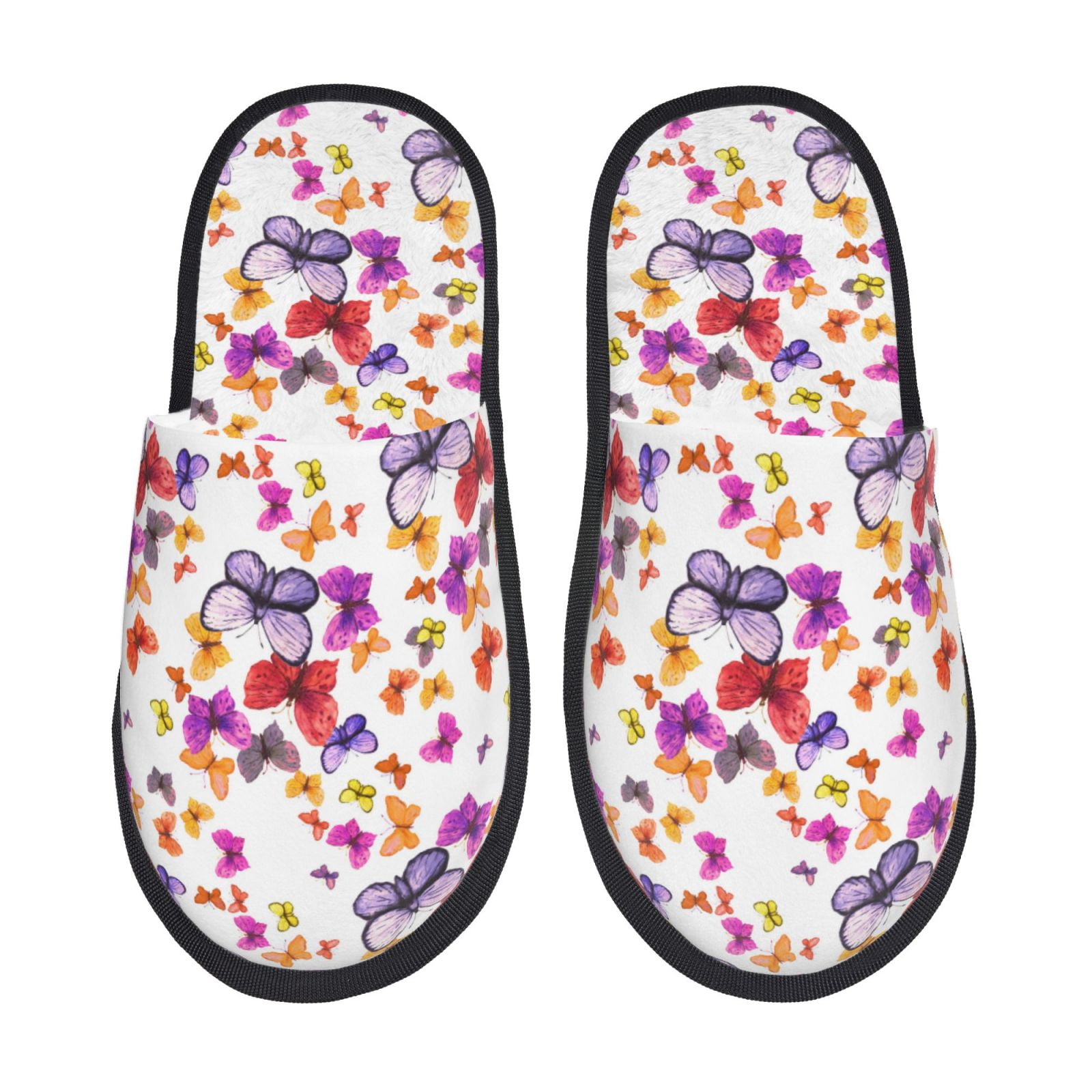 KLL watercolor butterflies Slippers for Women Men House Slip on Indoor ...