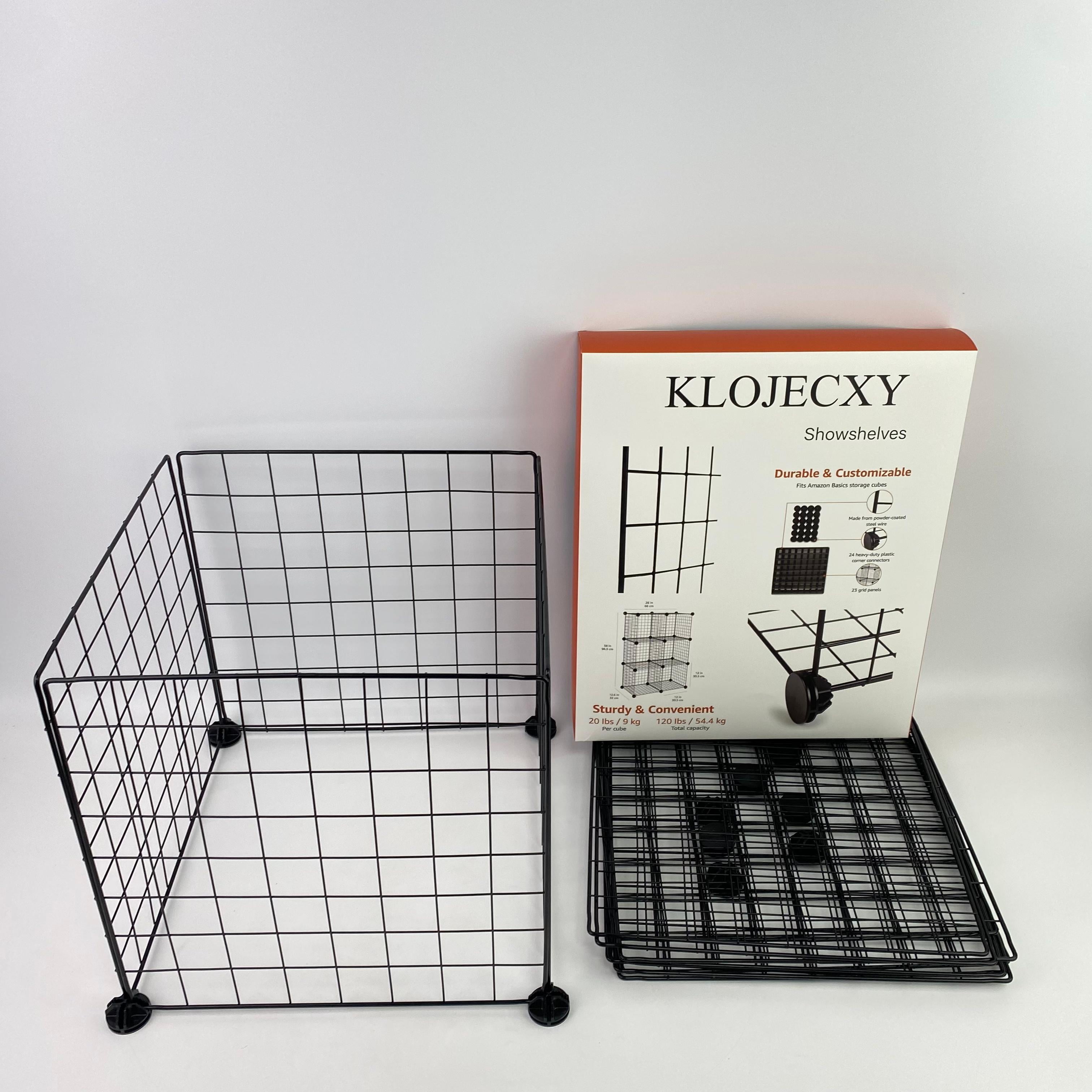 KLOJECXY Showshelves,BasicsWire Grid Stackable Storage Shelves, 12 x 12 ...
