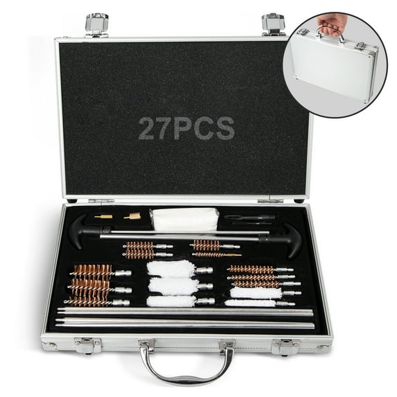 KLOLA Universal Gun Cleaning Kit with Aluminum Box for Rifles, Pistols ...