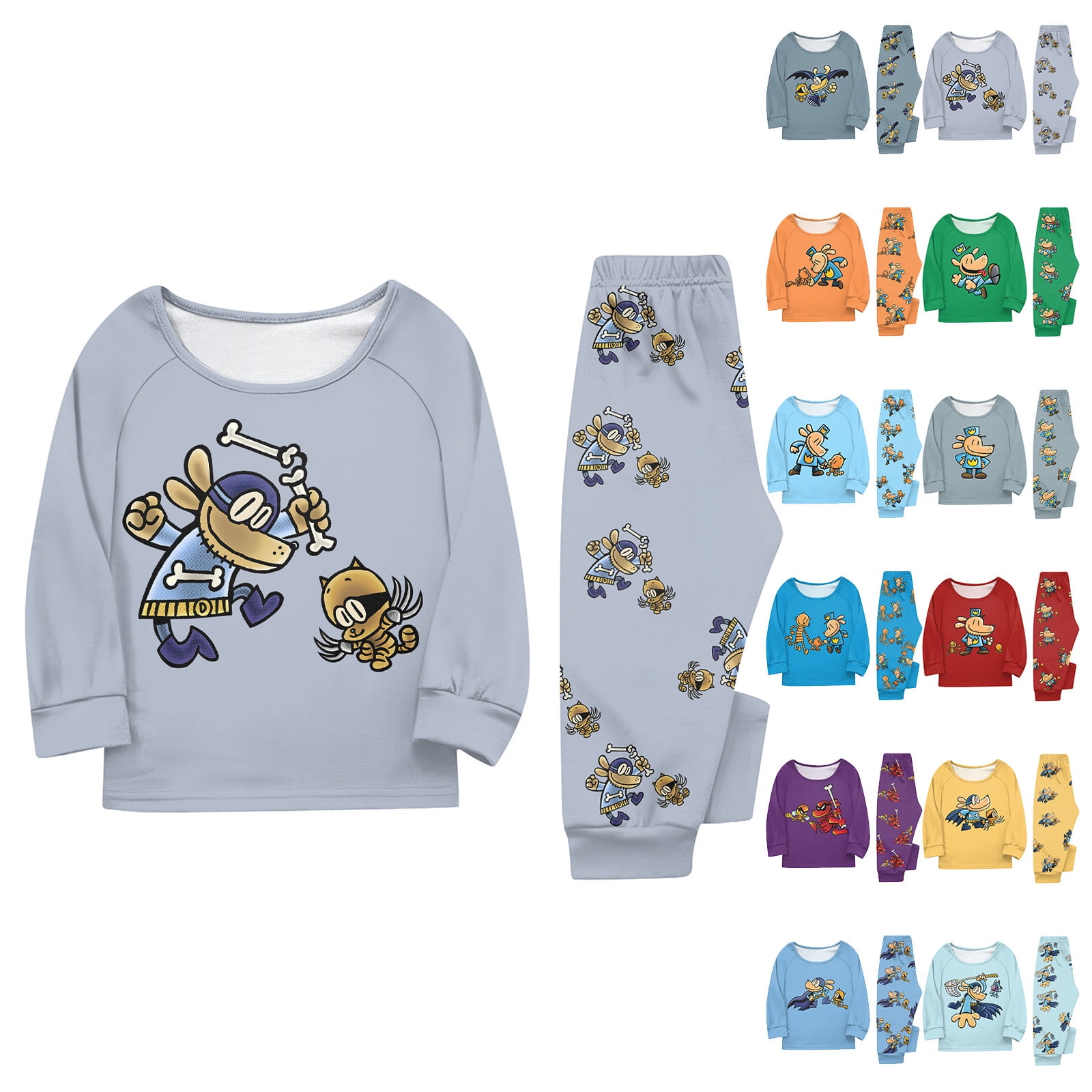 KLOSET Dog Man Kids Pajamas Popular Anime Dog Man Printed Boys Pajamas ...