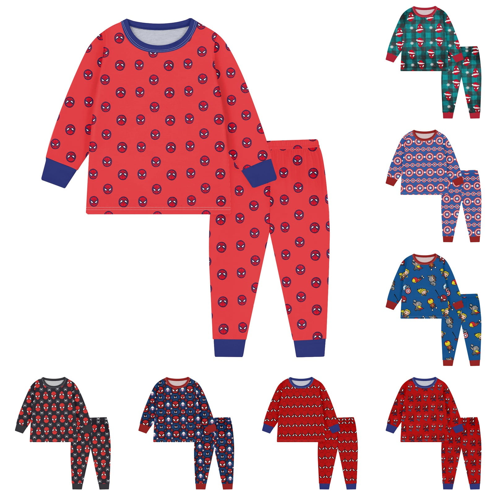 KLOSET Spider Man Pajamas for Kids Soft Skin-Friendly Pajama Set ...
