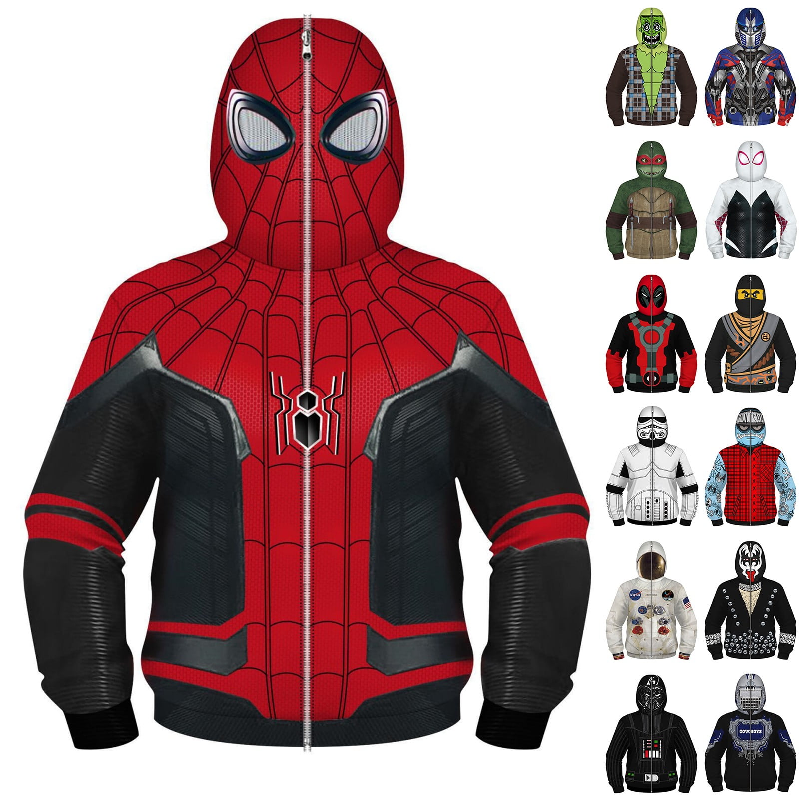 KLOSET Spiderman Kids Jacket Cute Popular Spiderman Superhero Printed ...