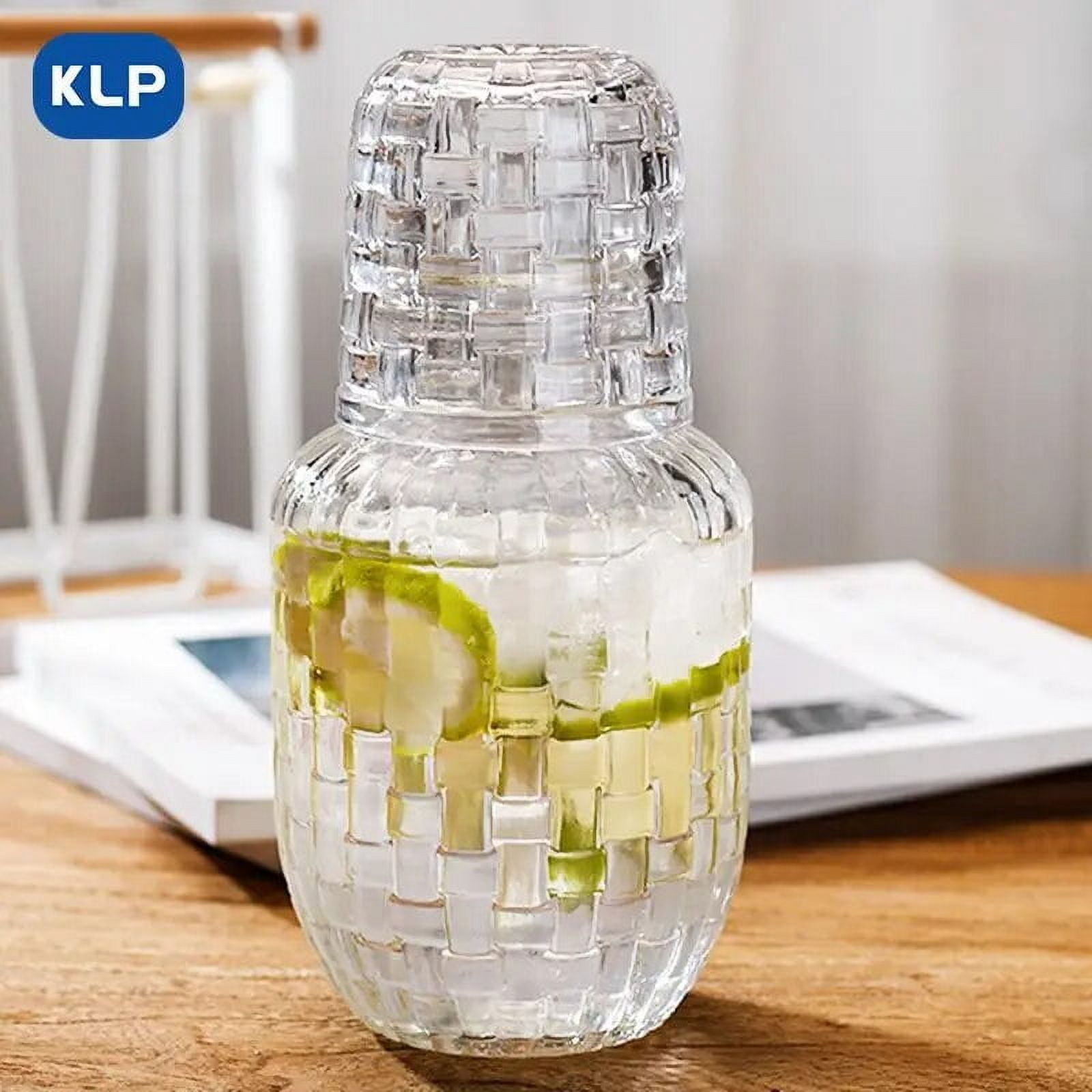 KLP (19.4oz) Crystal Bedside Carafe and Glass Set, Crystal Bedside ...