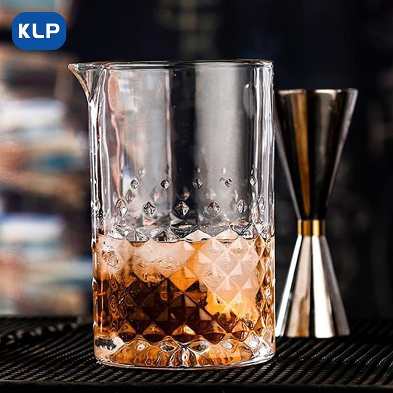 KLP Bar Shaker Japanese Crystal Glass Cocktail Stir Cup Container ...