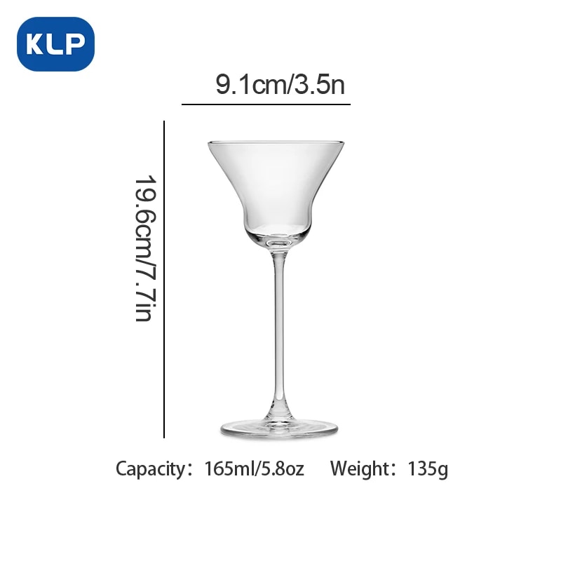KLP Japanese-style creative lead-free crystal glass stem-Martini Glass personality Cocktail ...