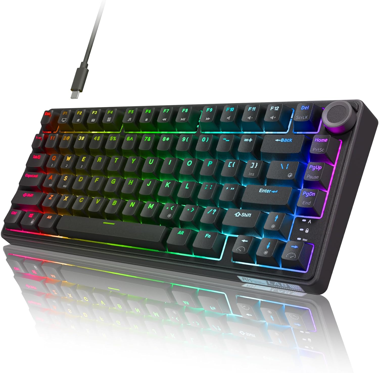 KLUDGE R75 Wired Mechanical Keyboard - Adopts a 75% layout and a volume ...