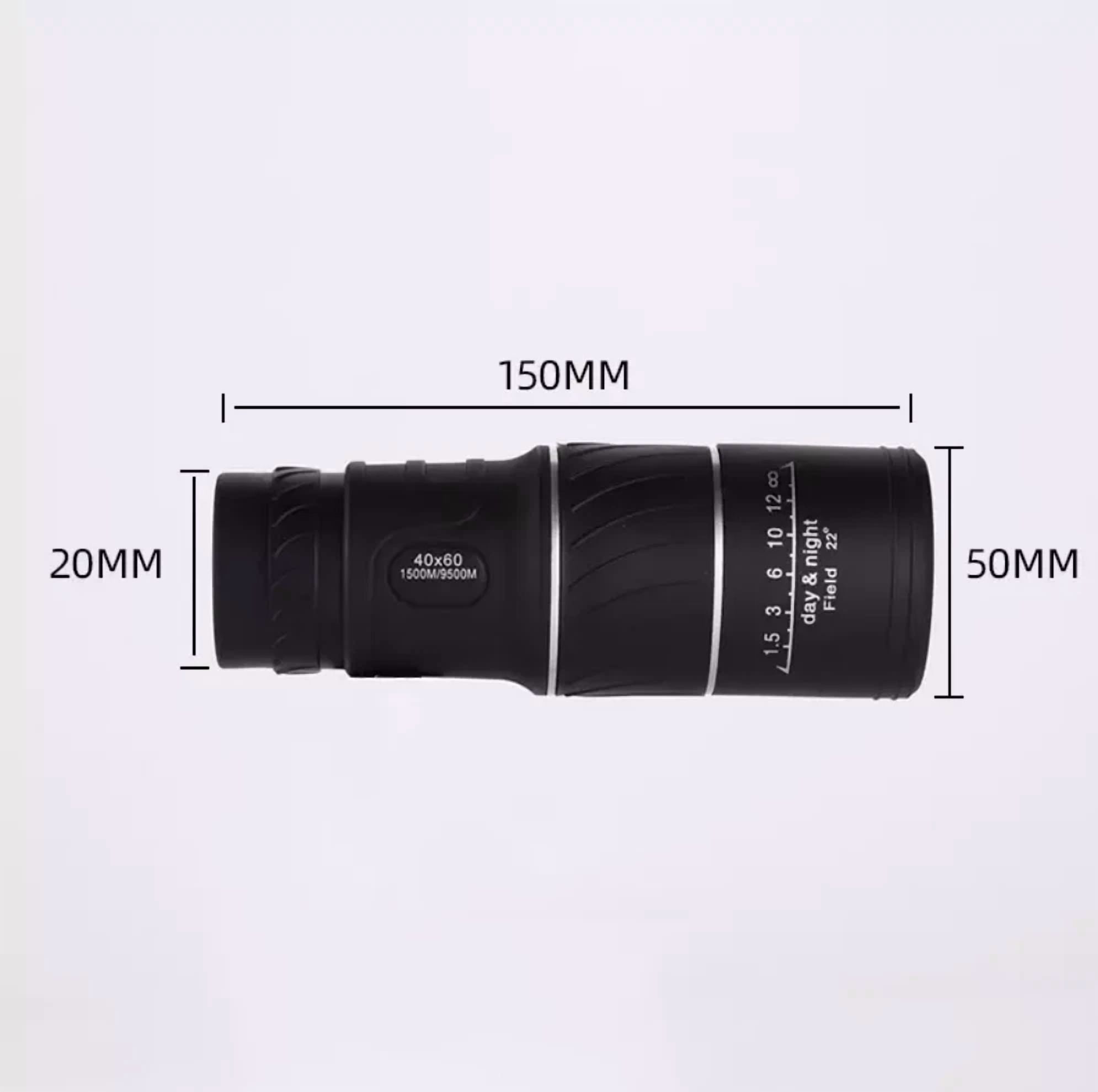 KLYNE- 40X60 Monocular Binoculars With Night Vision Bak4 Prism High ...