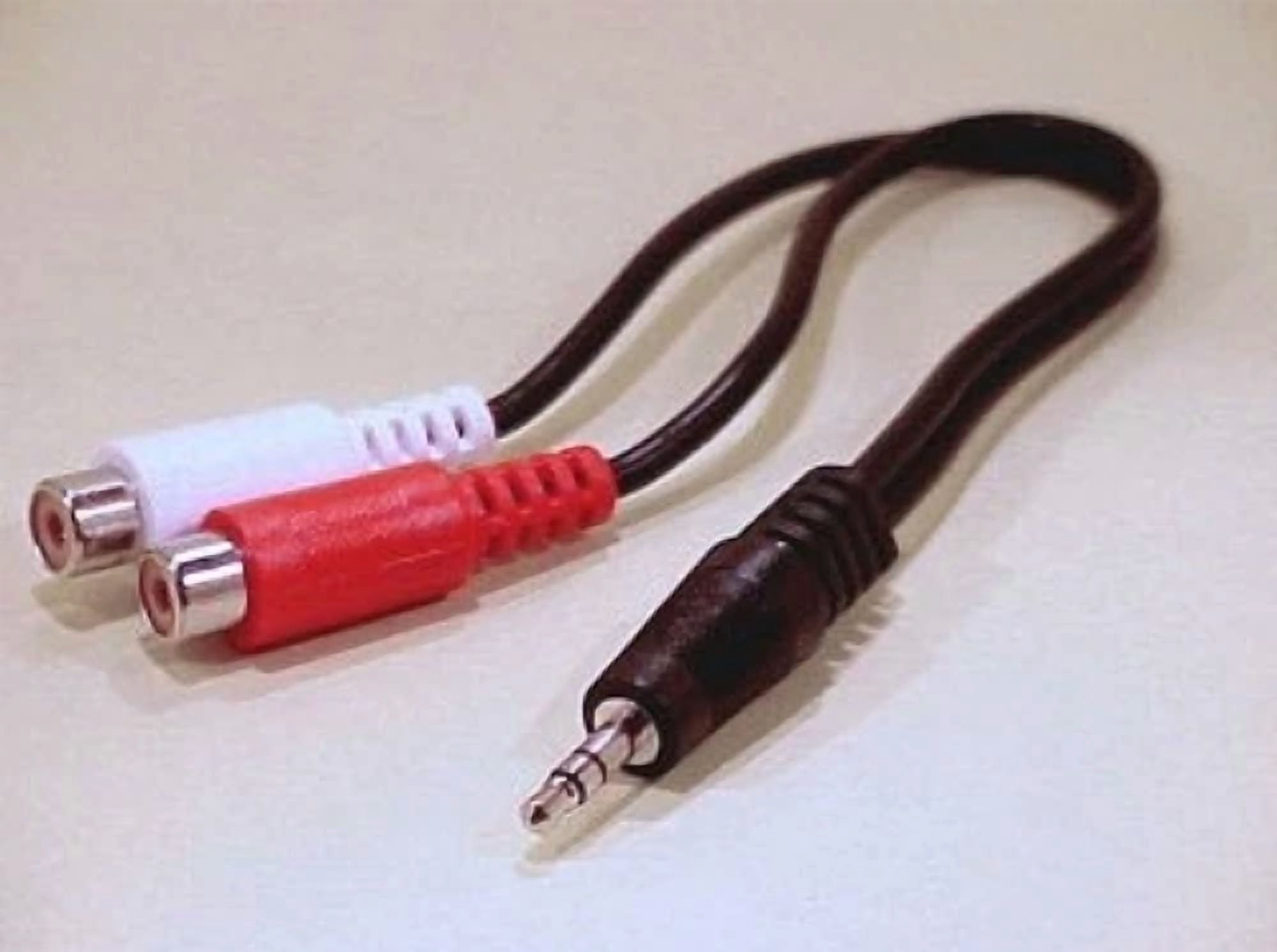 KLYNE- 6 Inch Long 3.5Mm 1/8" Stereo Male Mini Plug To 2 Female Rca ...