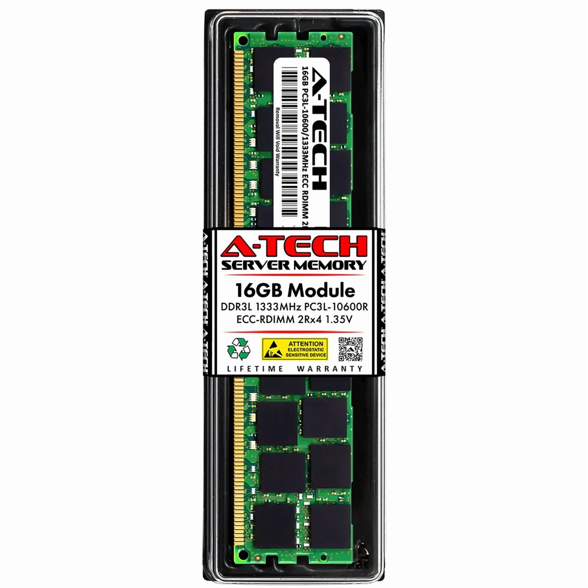 KLYNE- A-Tech 16Gb 2Rx4 Pc3-10600R Ddr3 1333Mhz 1.35V Ecc Rdimm Reg ...