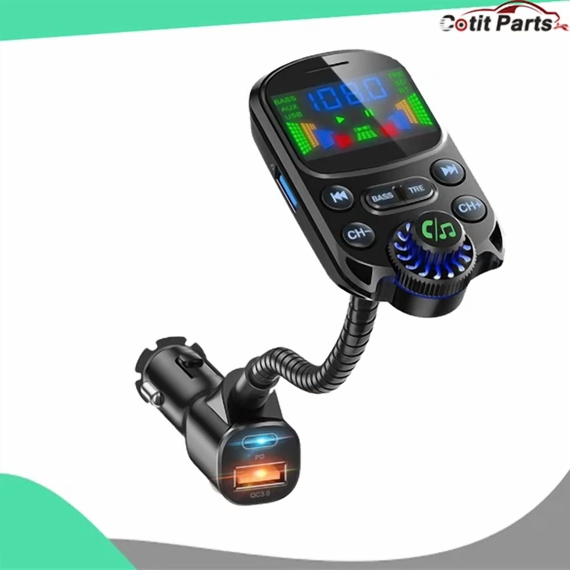 KLYNE- Fm Transmitter Car Bluetooth Radio Mp3 Wireless Adapter Hands ...
