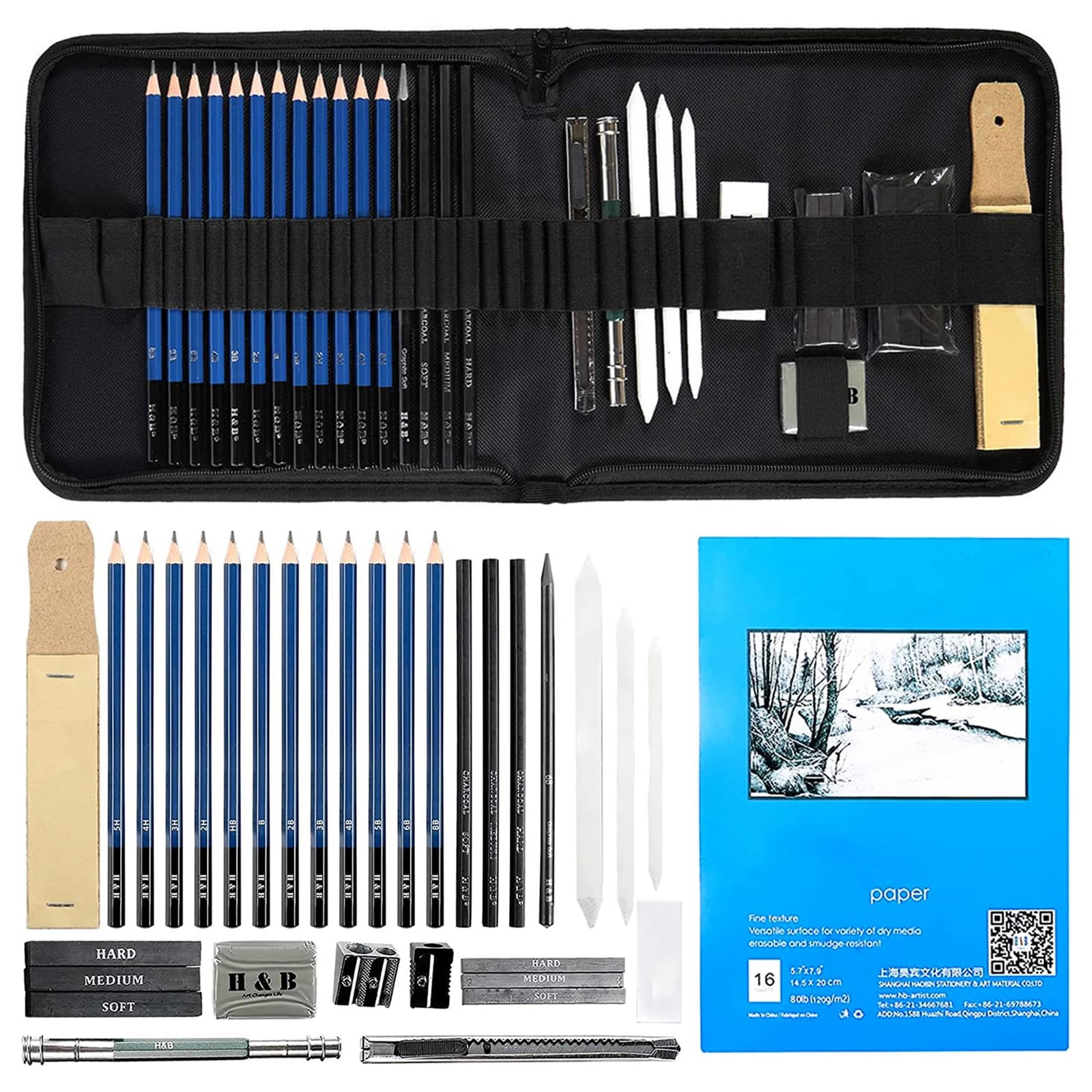 KLZO Drawing Pencil Set, Professional Drawing Sketch Colored Pencils ...