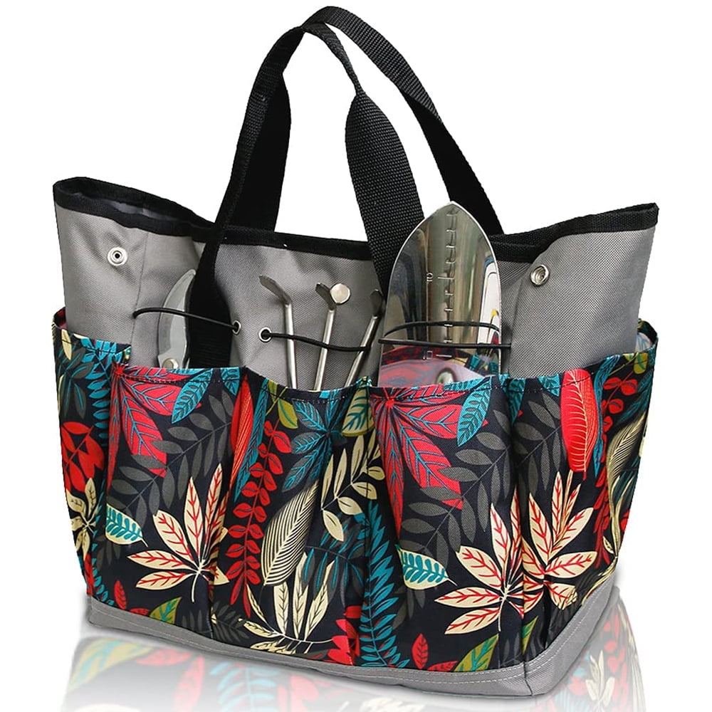 KLZO Garden Tool Tote Bag with 9 Pockets Gardening Pouch for Lawn ...