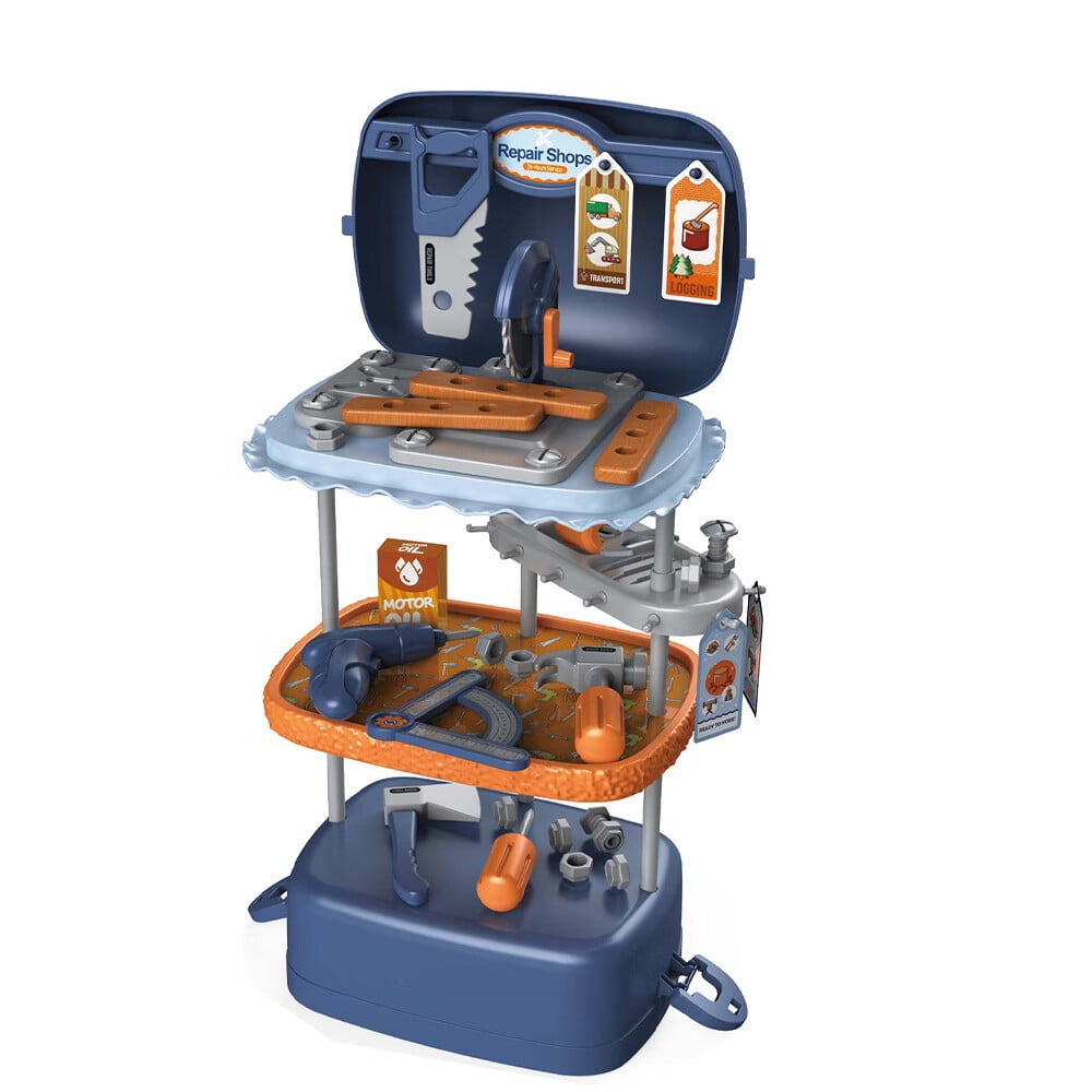 KLZO Kids Tool Set with Toy Drill and Tool Box, Pretend Play ...