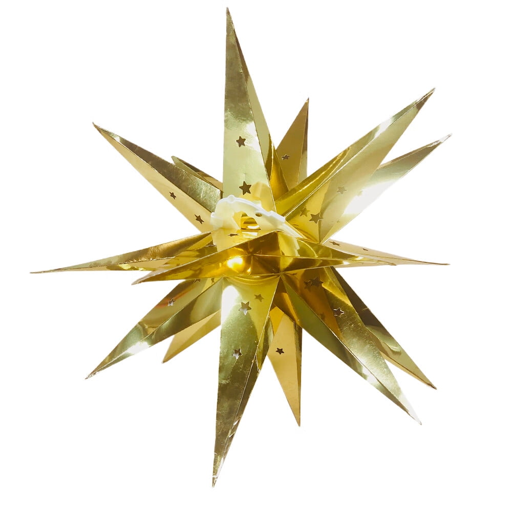 KLZO LED Lighted Star, 3-Pack - 24" Hanging Lights for Festive Paper ...