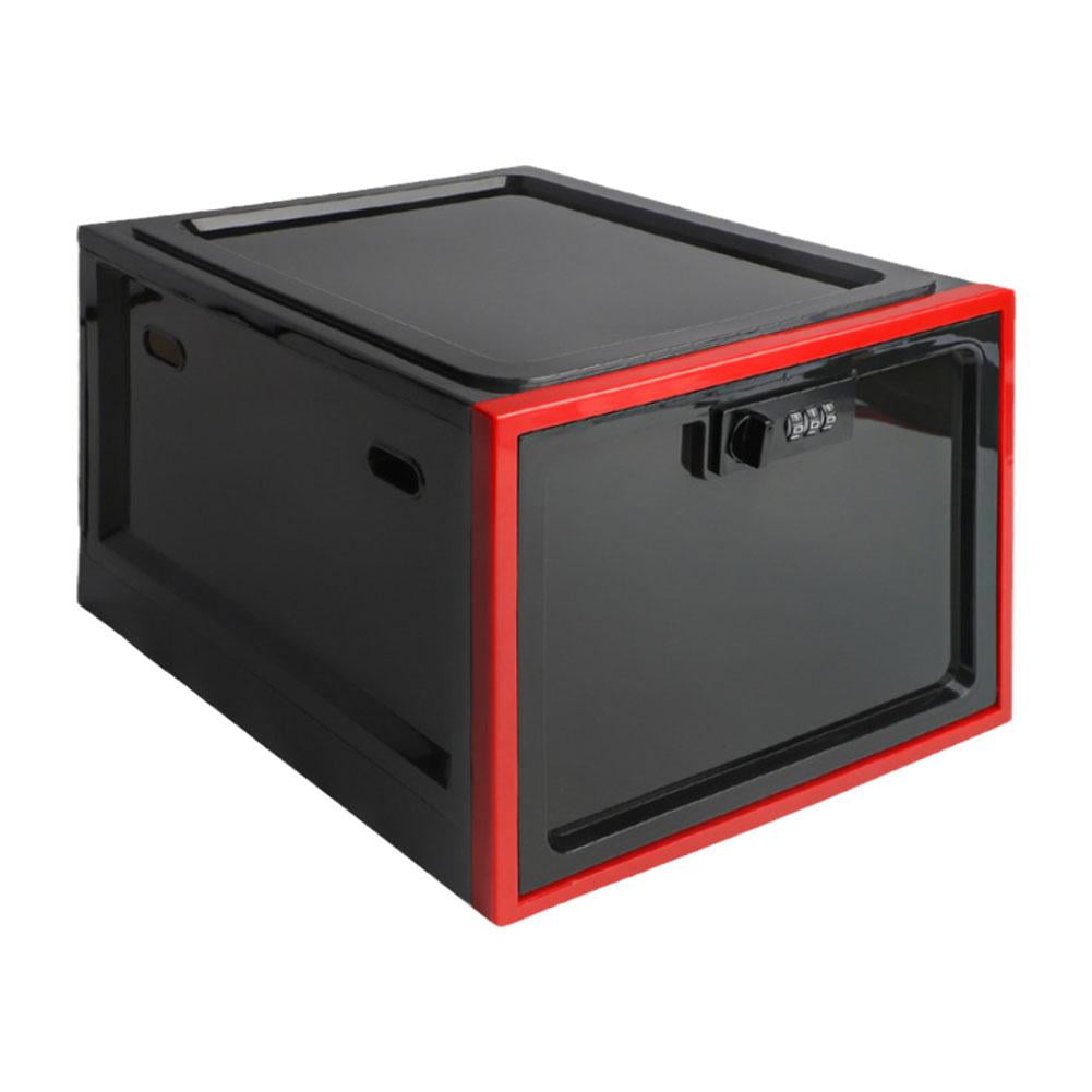 KLiHDSM Lockable Box Large Capacity Clear Locking Box For Storage Bin ...