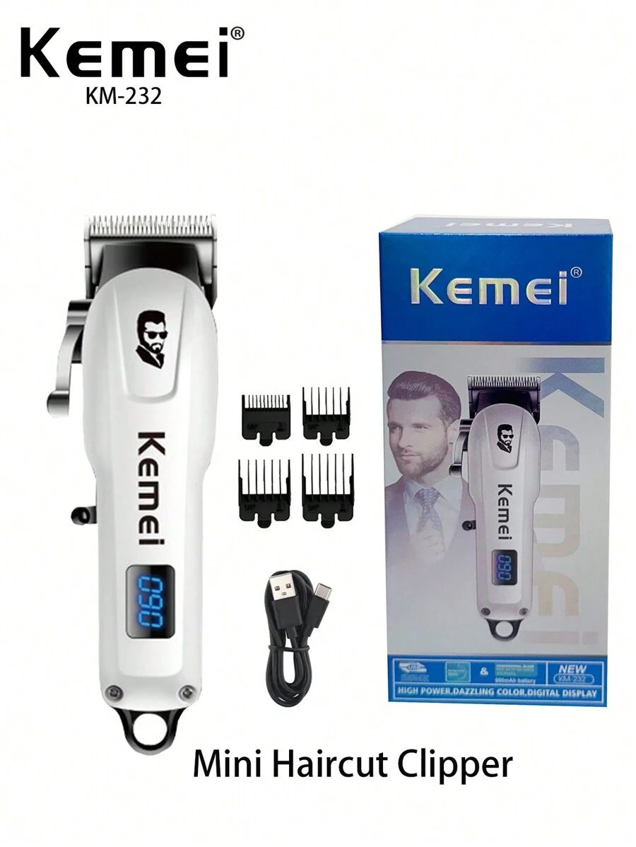 KM-232 Portable Hair Cutting Machine Electric Hair Clipper Cordless ...