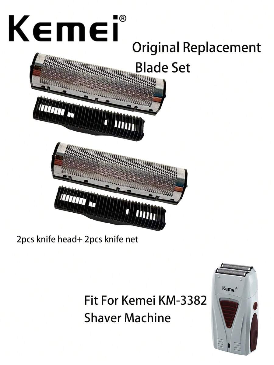 KM-3382 Men's Electric Shaver With 1 Set Extral Blade Double Blade Foil ...