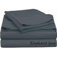 KM Linen Full Sheet Set 1200 Thread Count Egyptian Cotton Dark Grey ...