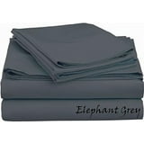 KM Linen Full Sheet Set 1200 Thread Count Egyptian Cotton Dark Grey ...