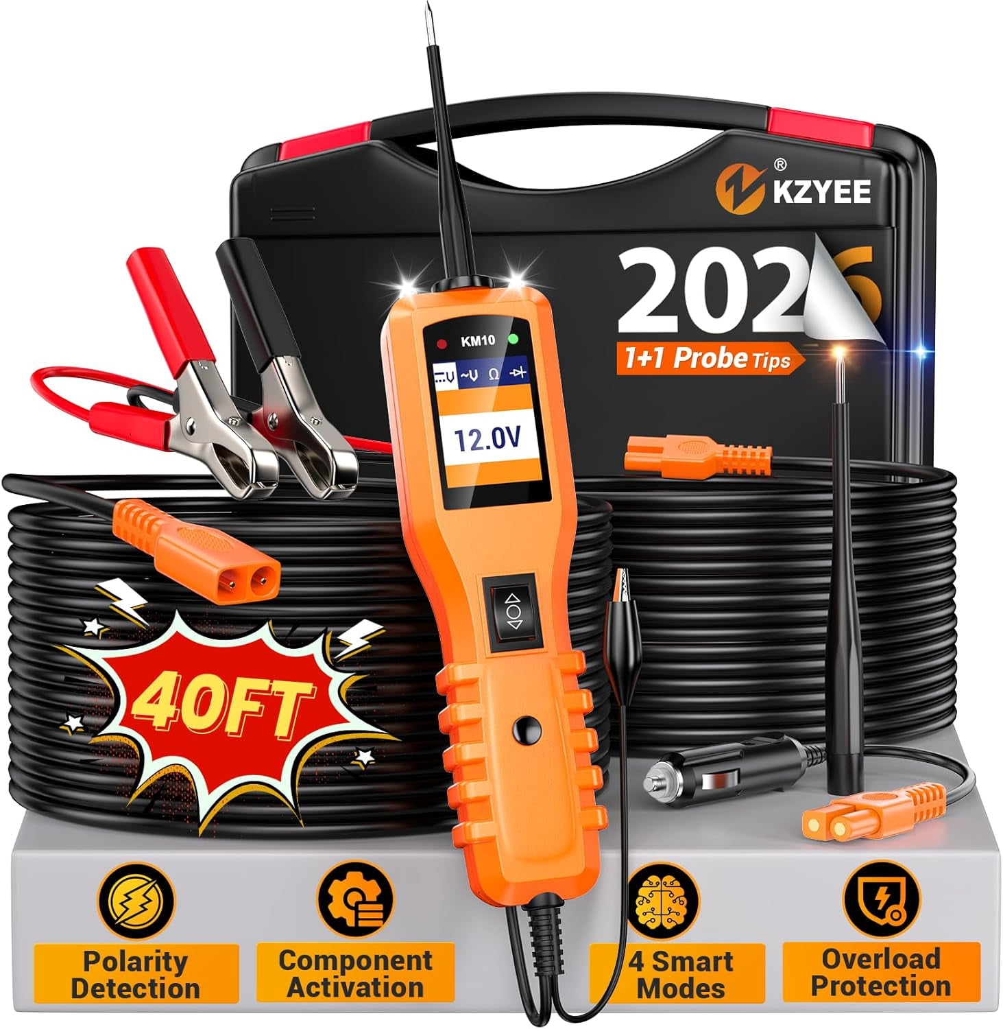 KM10 Power Circuit Probe Kit, 12V 24V Automotive Circuit Tester ...