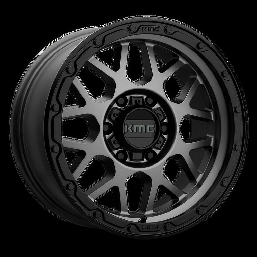 KMC Aluminum Rim KM535 GRENADE OFF-ROAD 20X9in Matte Gray Matte Black ...