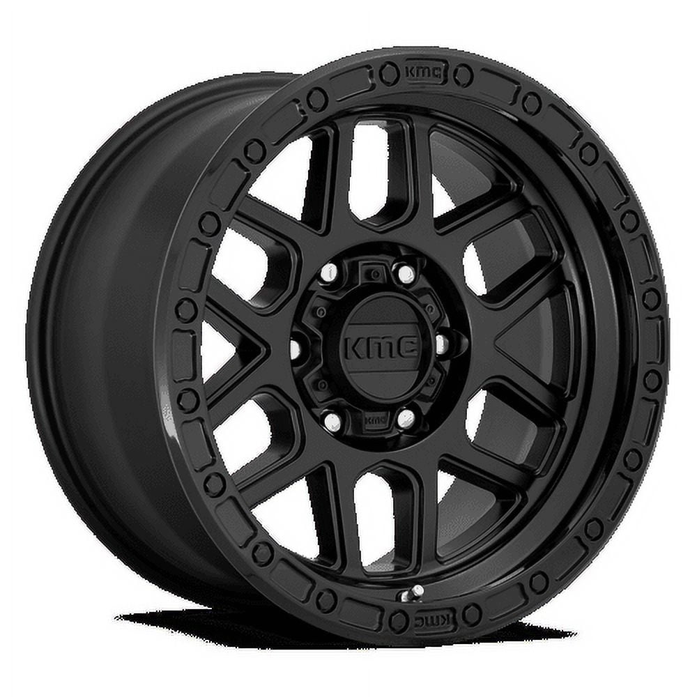 KMC Aluminum Rim KM544 MESA 17X9in Satin Black with Gloss Black Lip ...