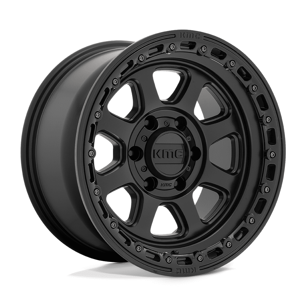 KMC Aluminum Rim KM548 CHASE 20X9in Satin Black with Gloss Black Lip ...