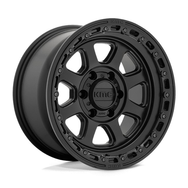 KMC Aluminum Rim KM548 CHASE 20X9in Satin Black with Gloss Black Lip ...
