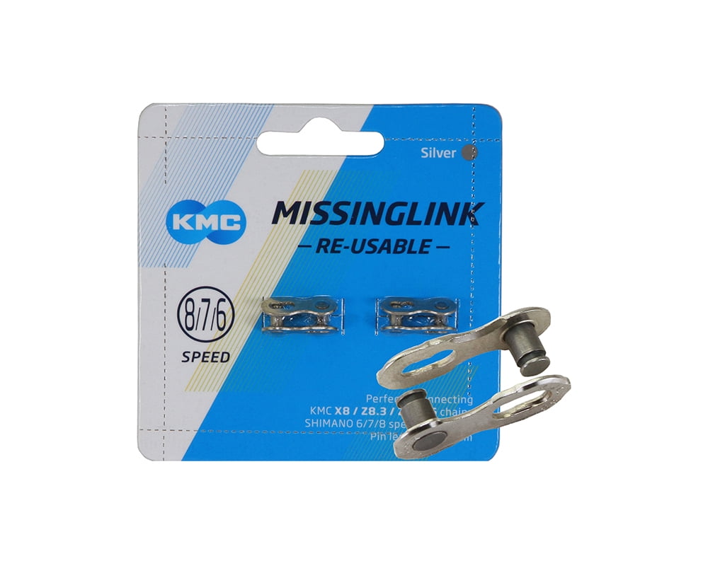 KMC CHAIN MISSINGLINK CON 6/7/8 SPEED 7.3MM PIN SILVER - Walmart.com