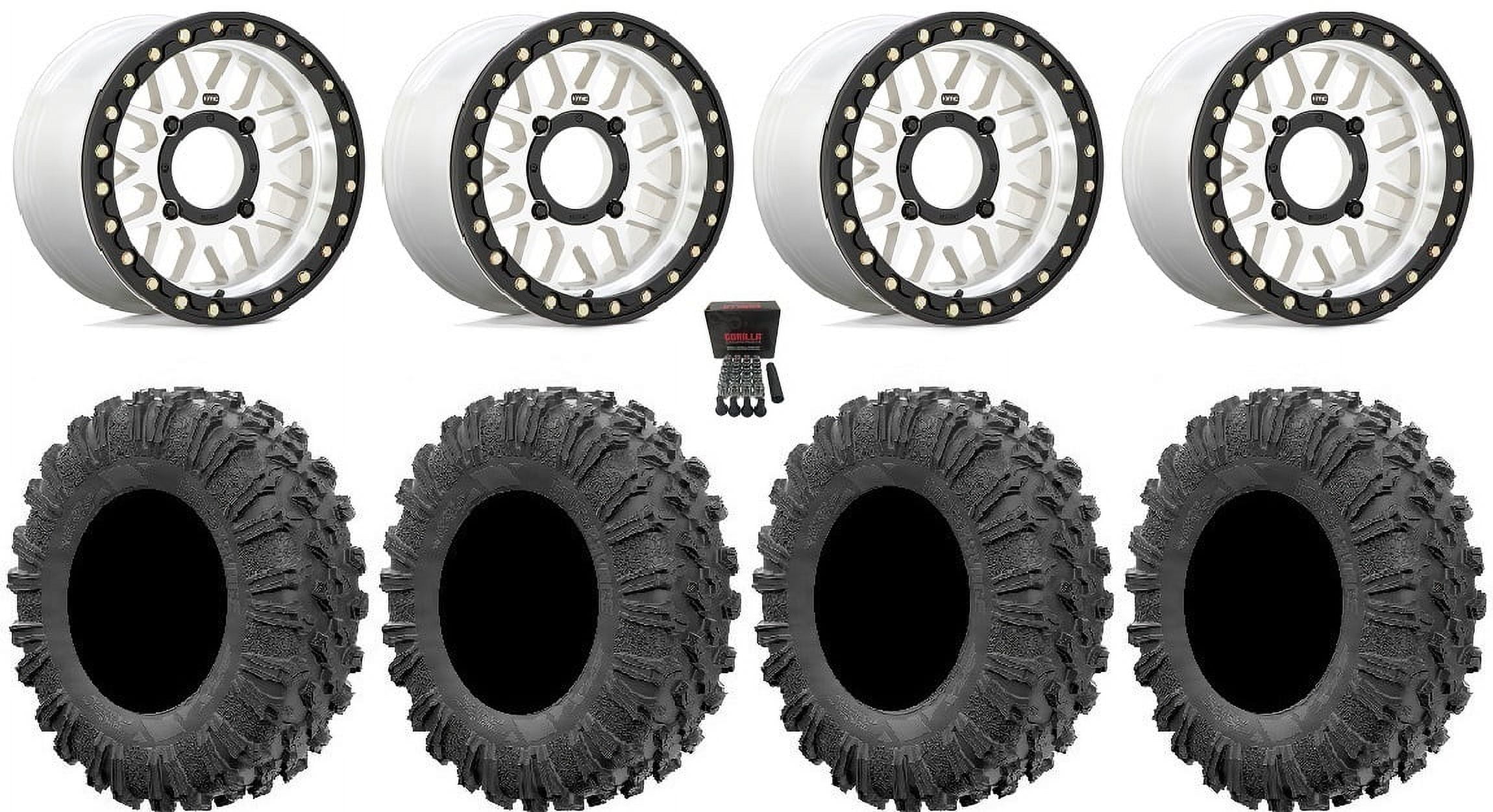KMC Grenade Bdlk 15" Wheels Mh +10mm 30" MotoRavage Tires Polaris RZR ...