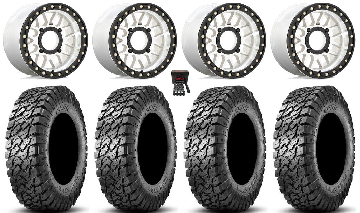 KMC Grenade Bdlk 15" Wheels Mh +10mm 30" Predator Tires Polaris RZR XP ...