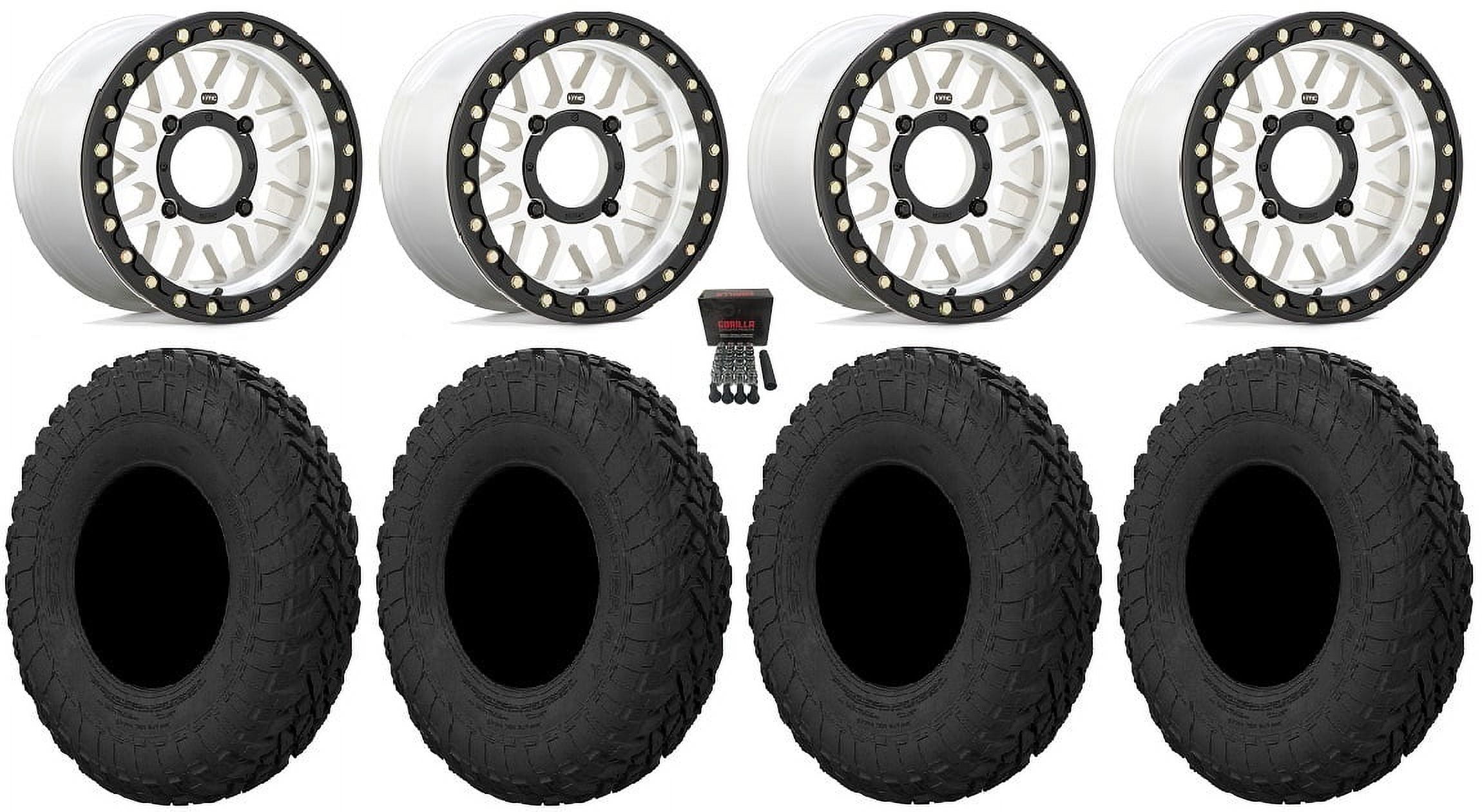 KMC Grenade Bdlk 15" Wheels Mh +10mm 32" Gripper R/T Tires Polaris RZR ...