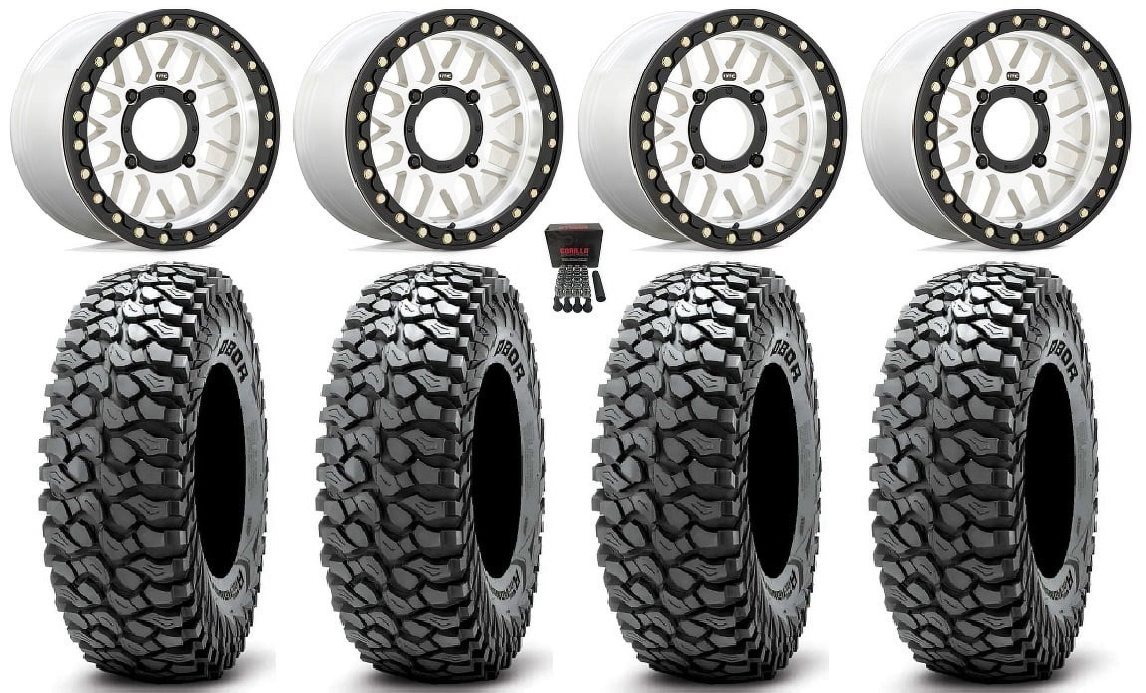 KMC Grenade Bdlk 15" Wheels Mh +10mm 32" RocScraper Tires Can-Am Maverick X3 / Honda Pioneer ...