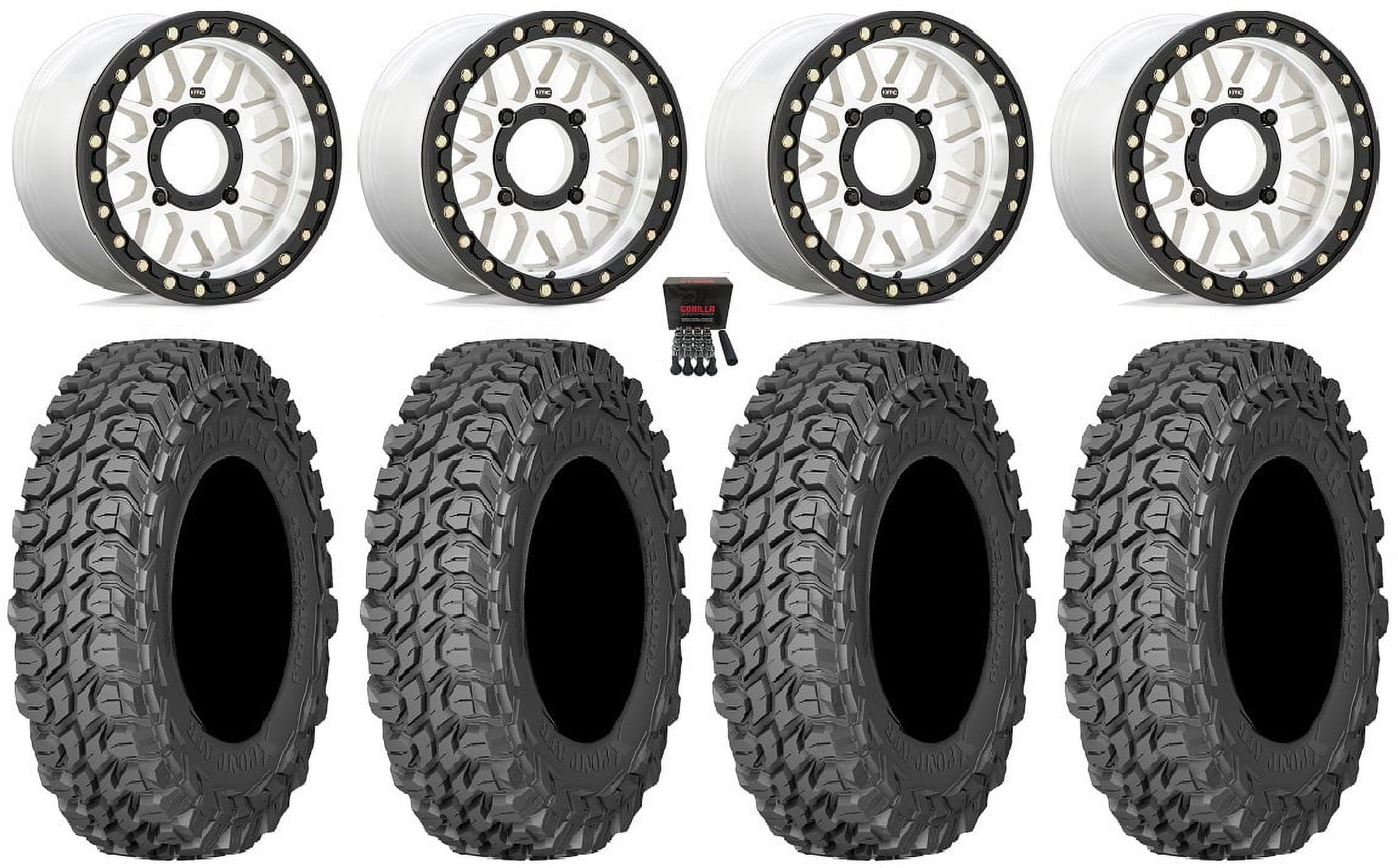 KMC Grenade Bdlk 15" Wheels Mh +10mm 32" X Comp ATR Tires Kawasaki ...