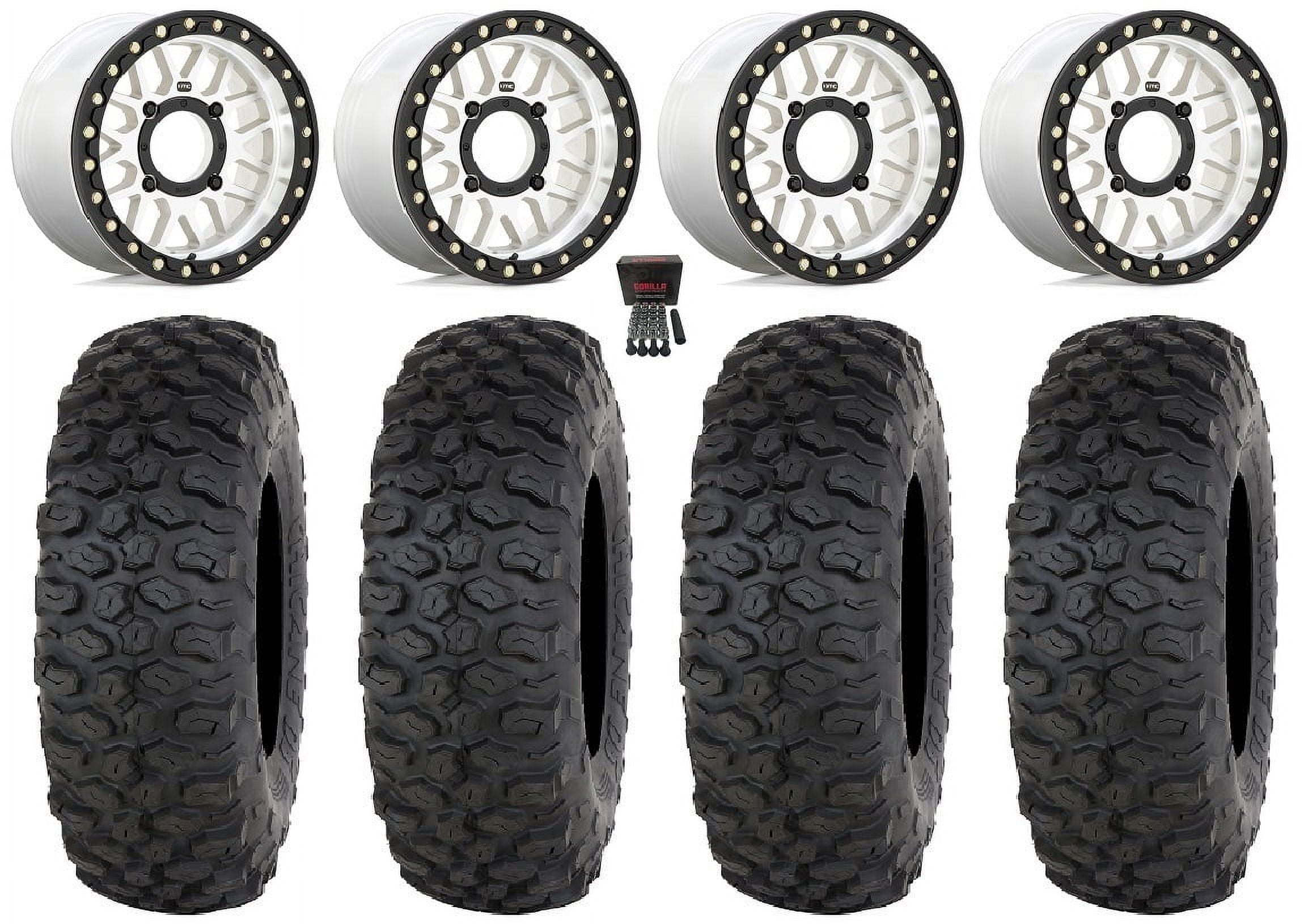 KMC Grenade Bdlk 15" Wheels Mh +10mm 33" Chicane DS Tires Can-Am ...