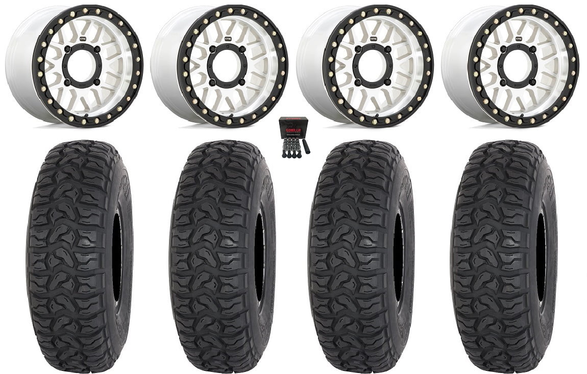 KMC Grenade Bdlk 15" Wheels Mh +10mm 33" Chicane LT Tires Can-Am ...