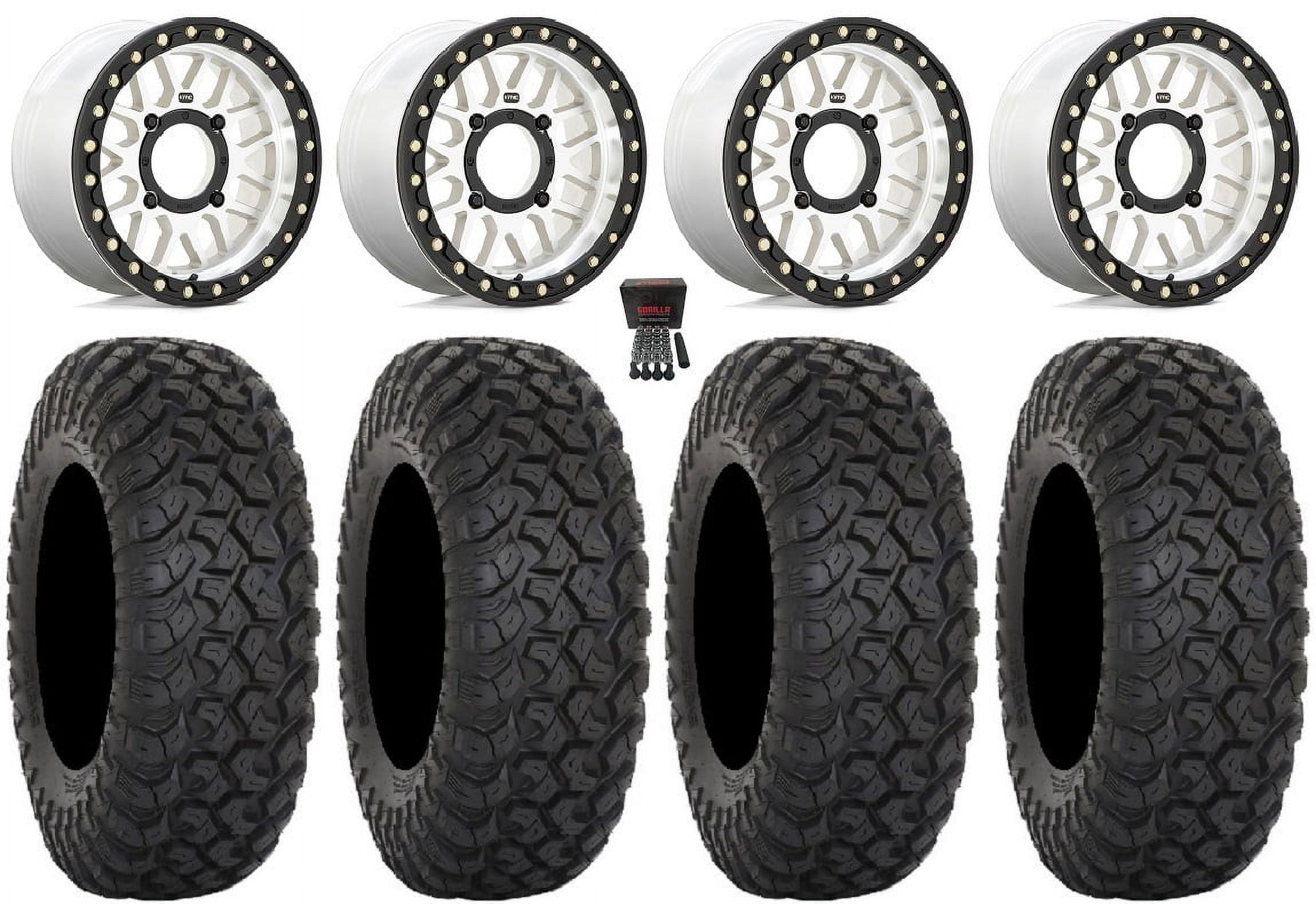 KMC Grenade Bdlk 15" Wheels Mh +10mm 33" RT320 Tires Can-Am Maverick X3 ...