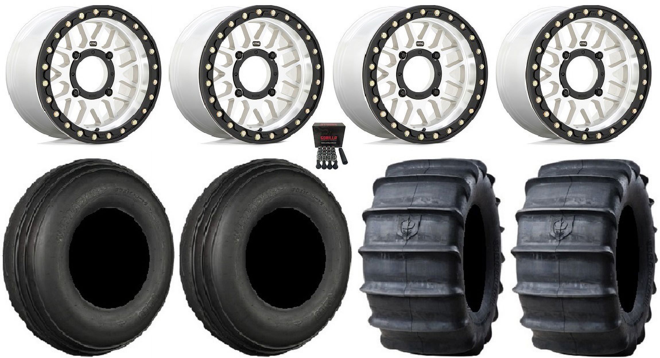 KMC Grenade Bdlk 15" Wheels Mh +38mm 30" Sand Tires Can-Am Maverick X3 ...