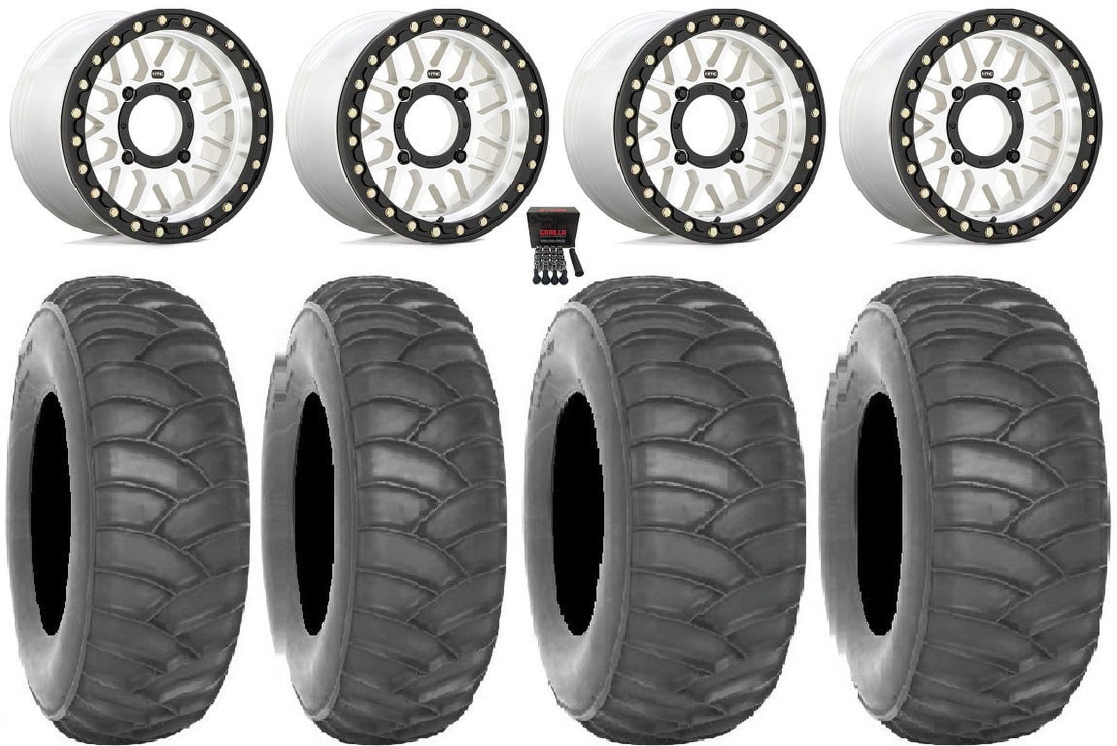 KMC Grenade Bdlk 15" Wheels Mh +38mm 32" SS360/HP Tires Can-Am Maverick ...