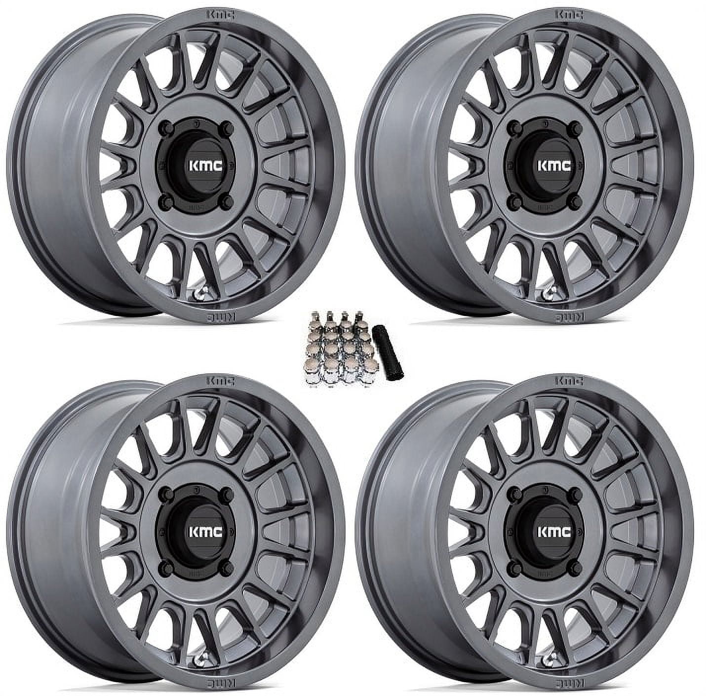 KMC Impact 15" Wheels Anthracite Polaris RZR 1000 XP / Ranger XP 900/ ...
