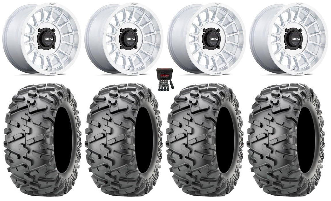 KMC Impact 15" Wheels Machined 30" Big Horn 2.0 Tires Sportsman RZR ...