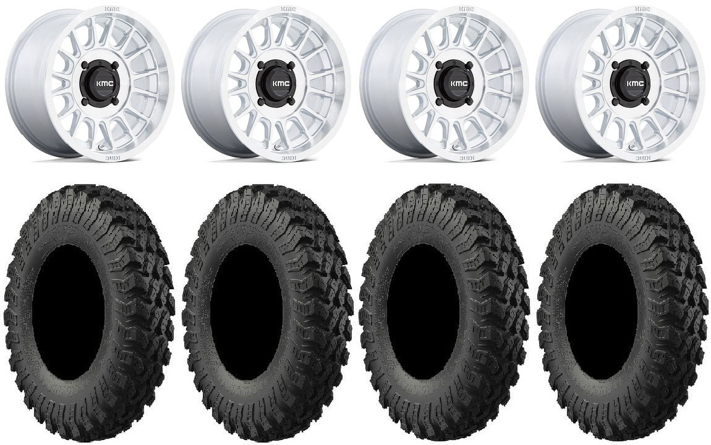 KMC Impact 15" Wheels Machined 32" MotoRally Tires Can-Am Commander ...