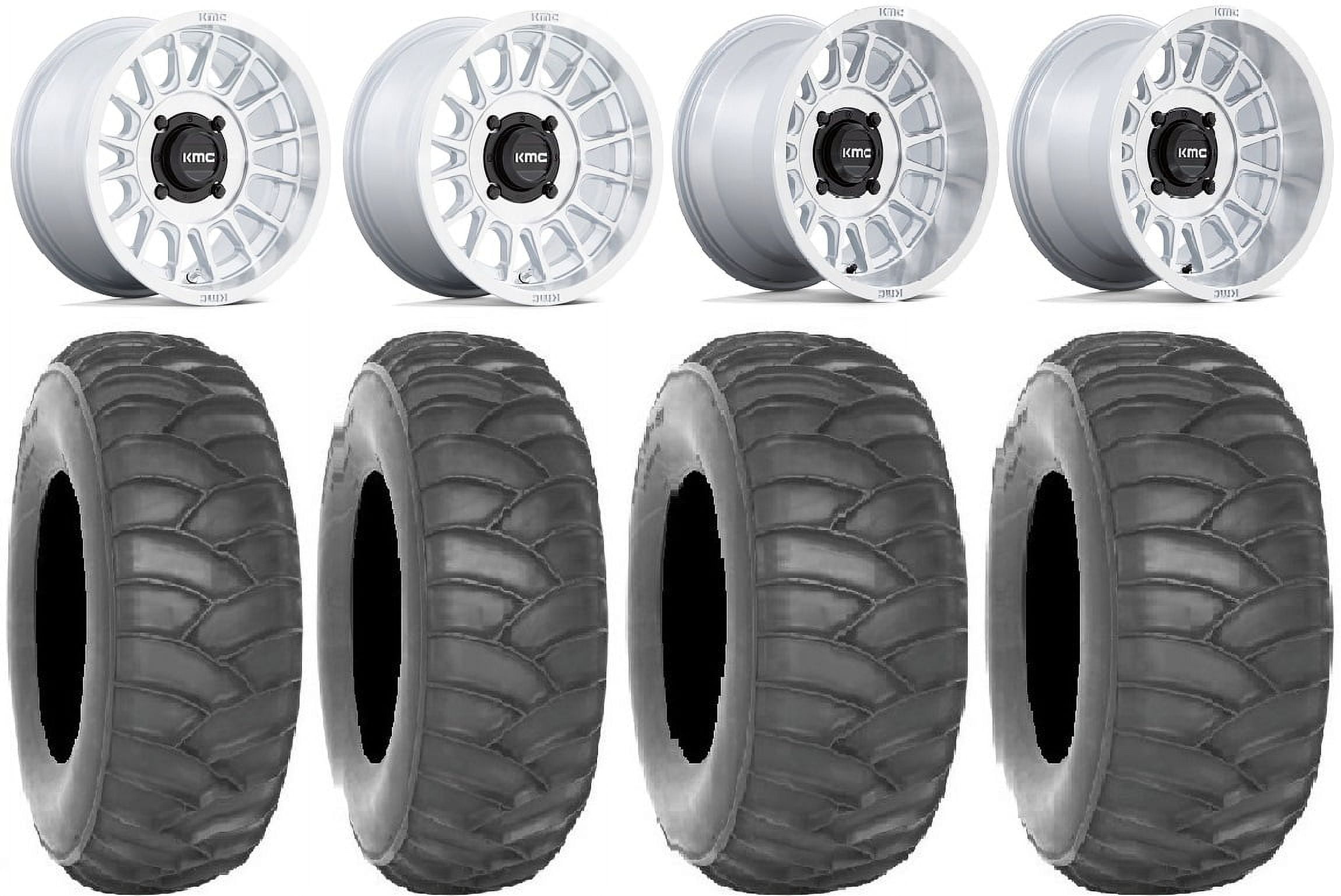 KMC Impact 15" Wheels Machined 32" SS360 Tires Can-Am Commander ...